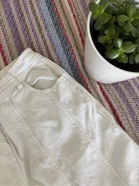 Willi Smith | Skirts | Willi Smith Cream Aline Denim Skirt Size 6 ...